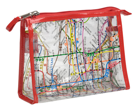 Clear Vinyl NYC Subway Map Cosmetics Case – NYC Subway Line