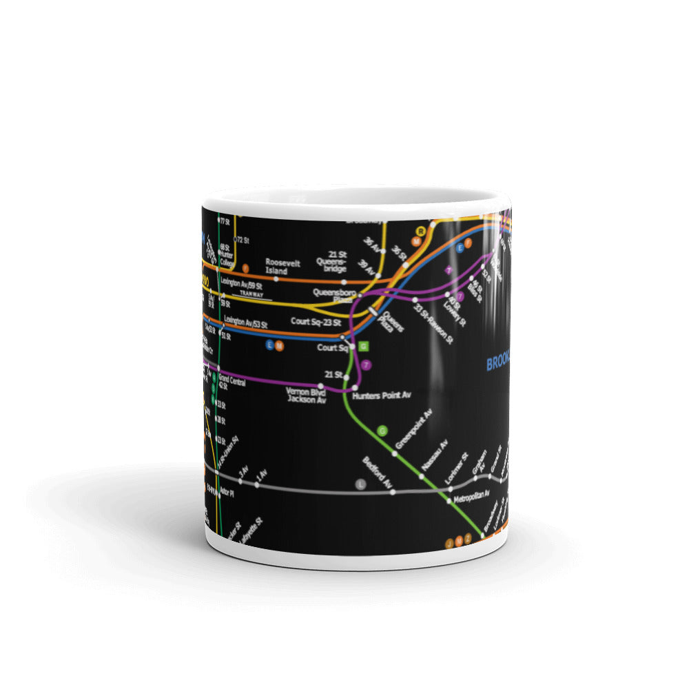 Map Brooklyn Subway Mug | Brooklyn Subway Mug | NYC Subway Line