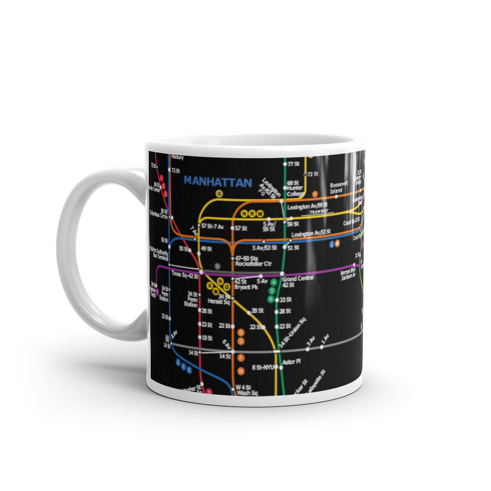 Map Brooklyn Subway Mug | Brooklyn Subway Mug | NYC Subway Line