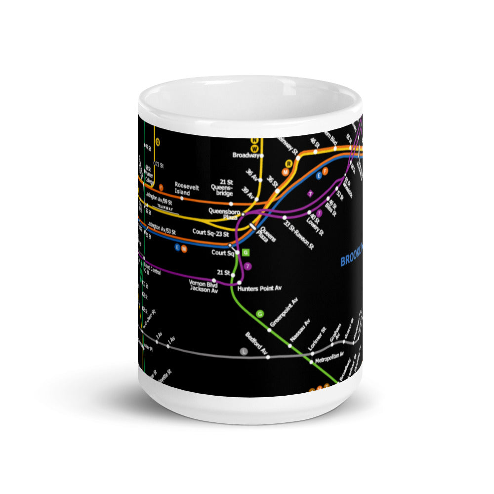 Map Brooklyn Subway Mug | Brooklyn Subway Mug | NYC Subway Line