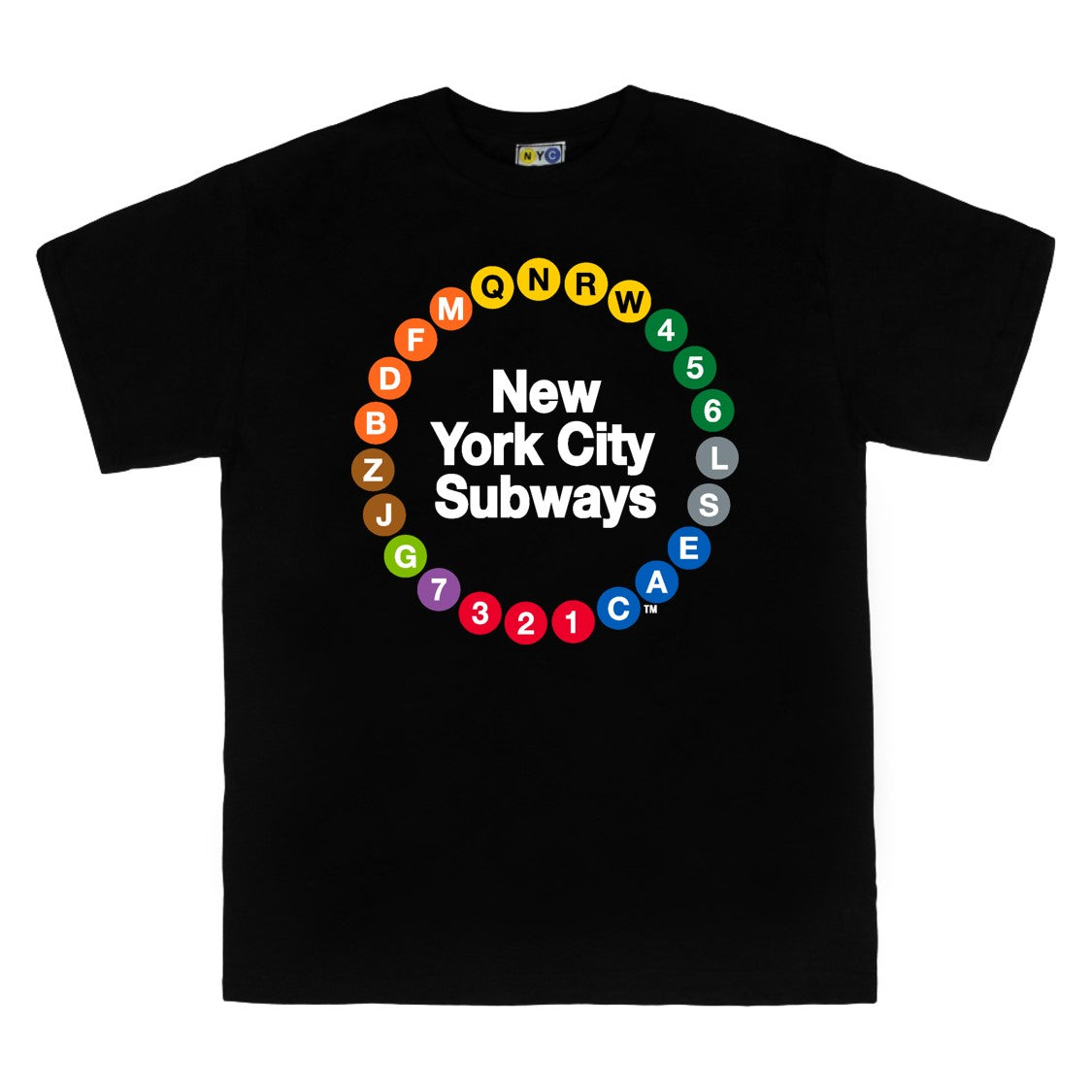 Multi-Circle Subway Tees | New York Print Shirt | NYC Subway Line