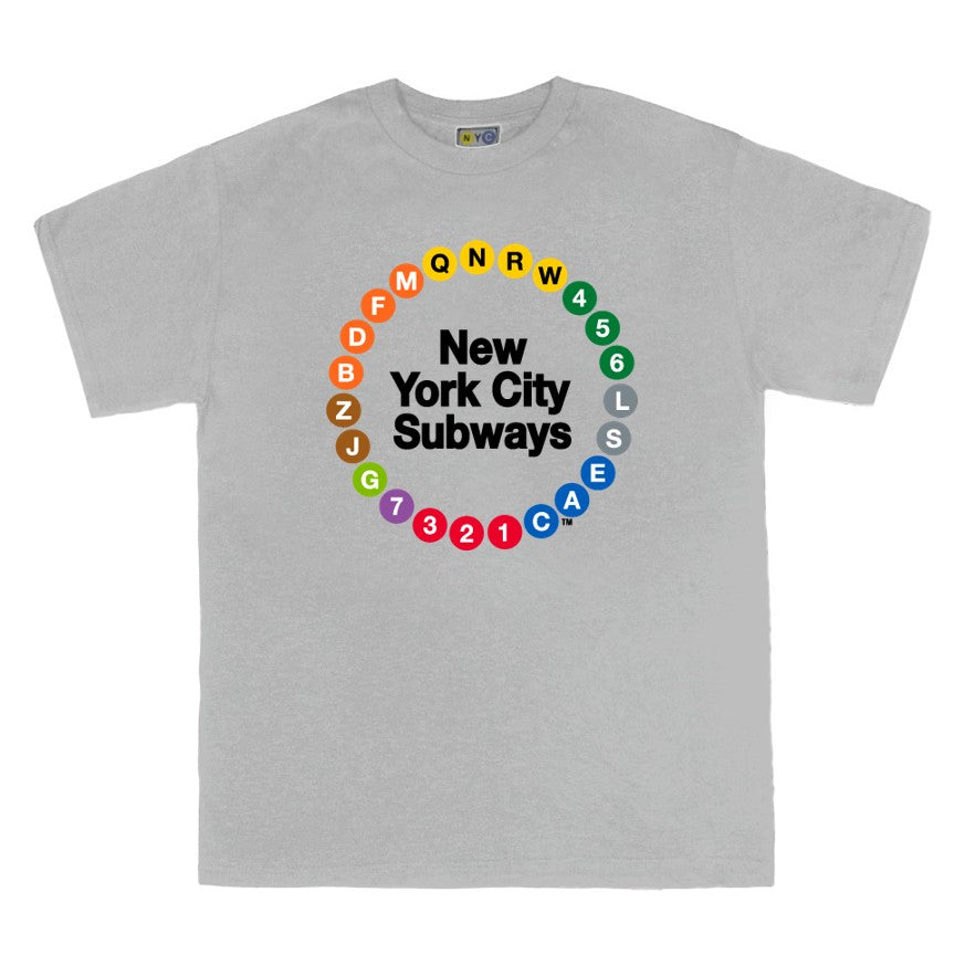 Multi-Circle Subway Tees | New York Print Shirt | NYC Subway Line