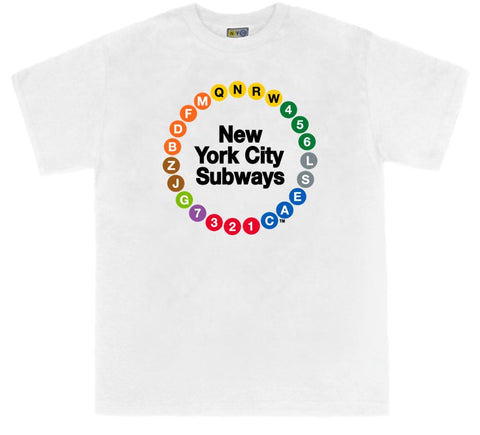 Multi-Circle Subway Tees | New York Print Shirt | NYC Subway Line