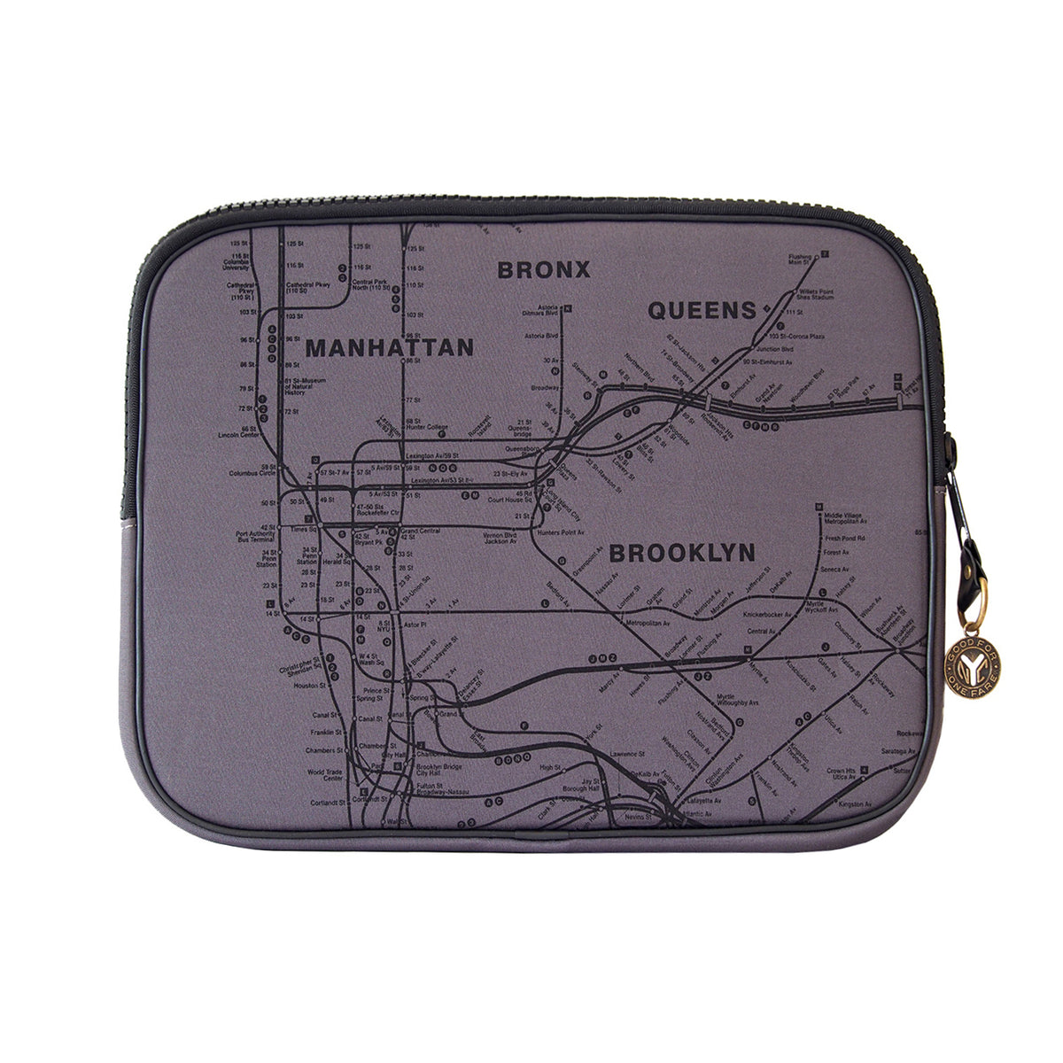 Laptop Map Sleeves | Neoprene 13" Laptop Sleeves | NYC Subway Line